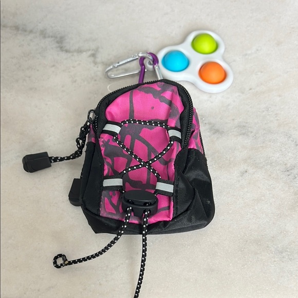 Accessories | Kids Pink And Black Mini Backpack With Fidget Toy | Poshmark
